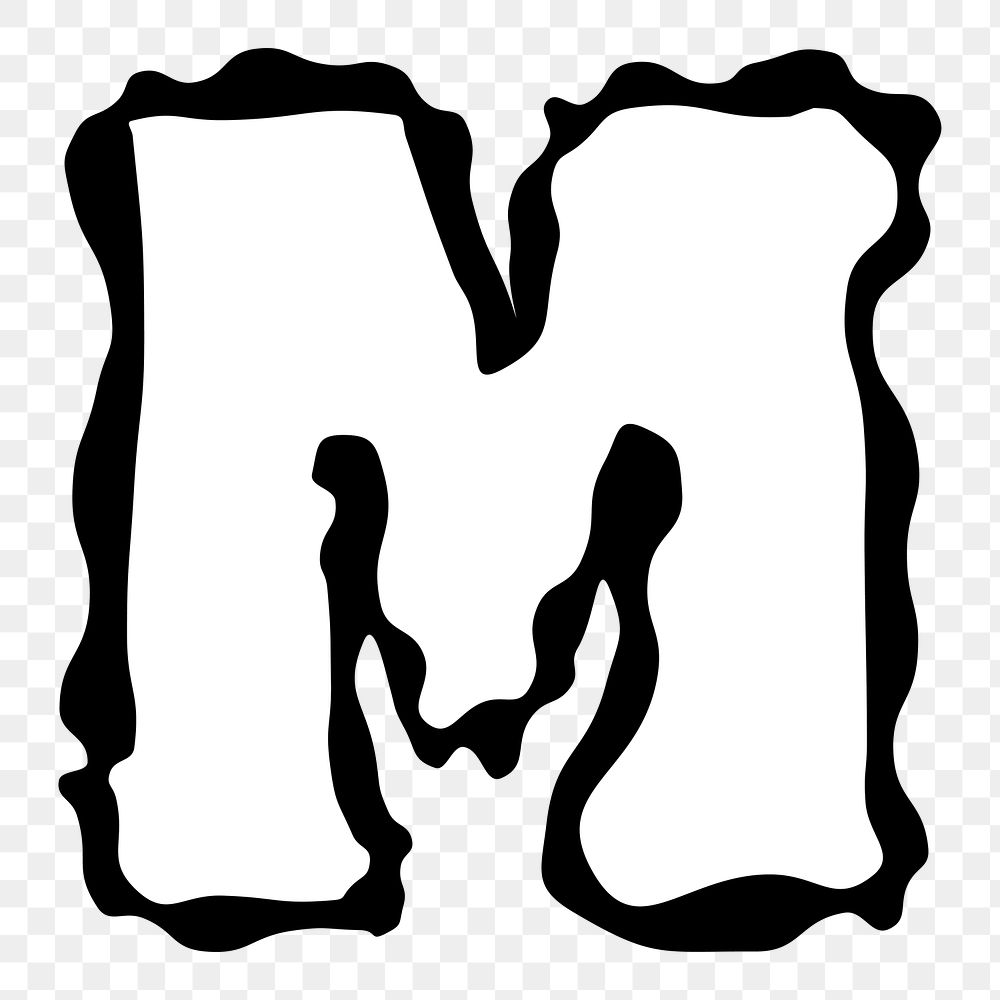 M letter png, white abstract | Free PNG - rawpixel