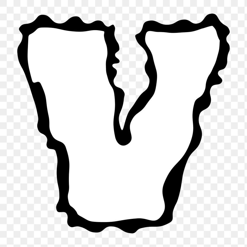V letter png, white abstract | Premium PNG - rawpixel