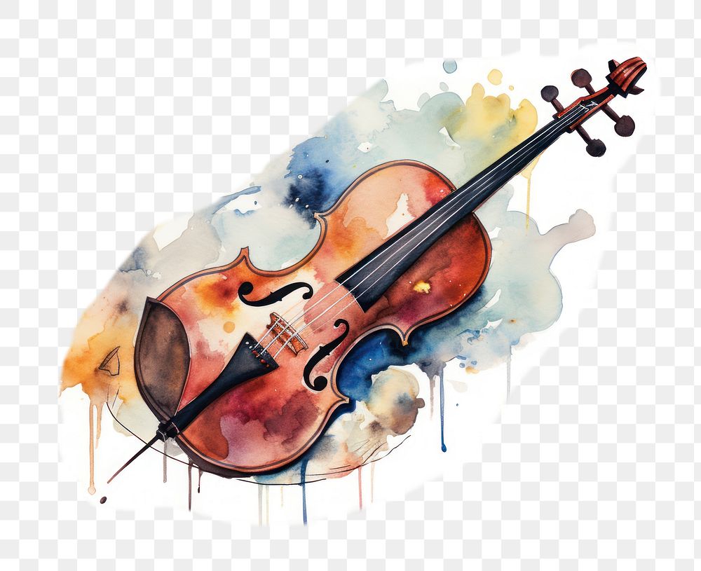 PNG watercolor illustration music, isolate | Premium PNG - rawpixel