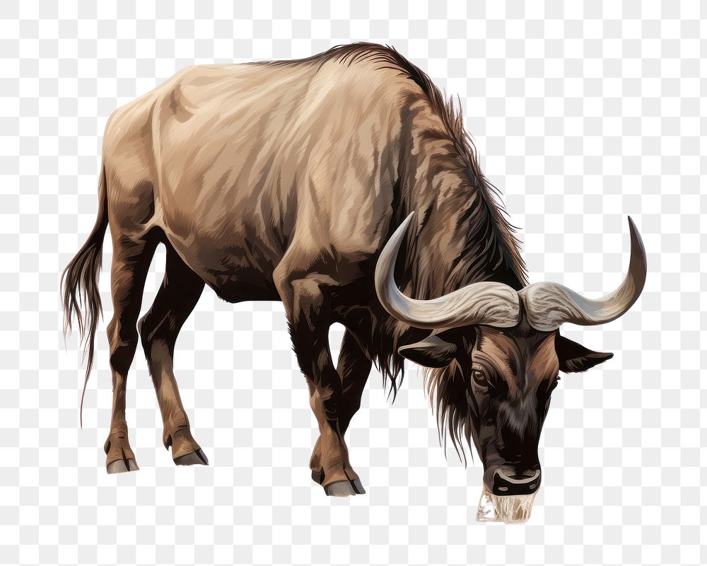 Livestock wildlife buffalo mammal. AI | Free PNG - rawpixel