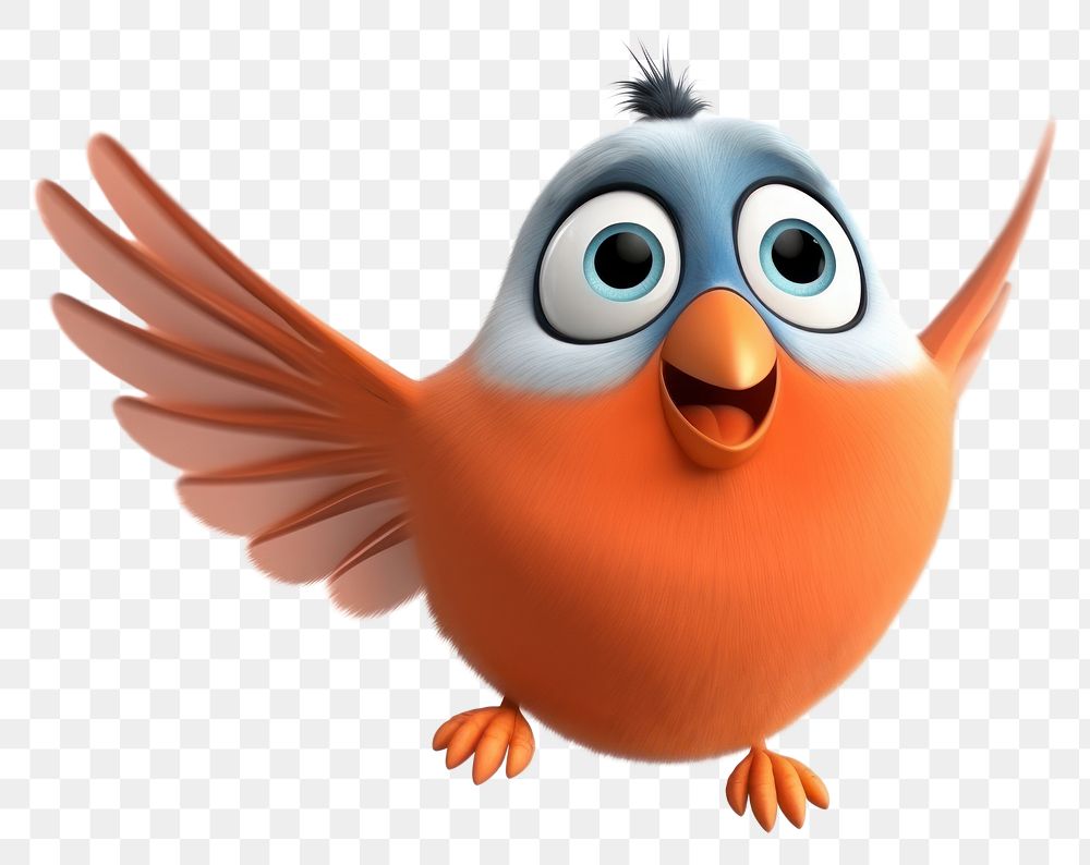PNG Bird cartoon animal flying. | Free PNG - rawpixel