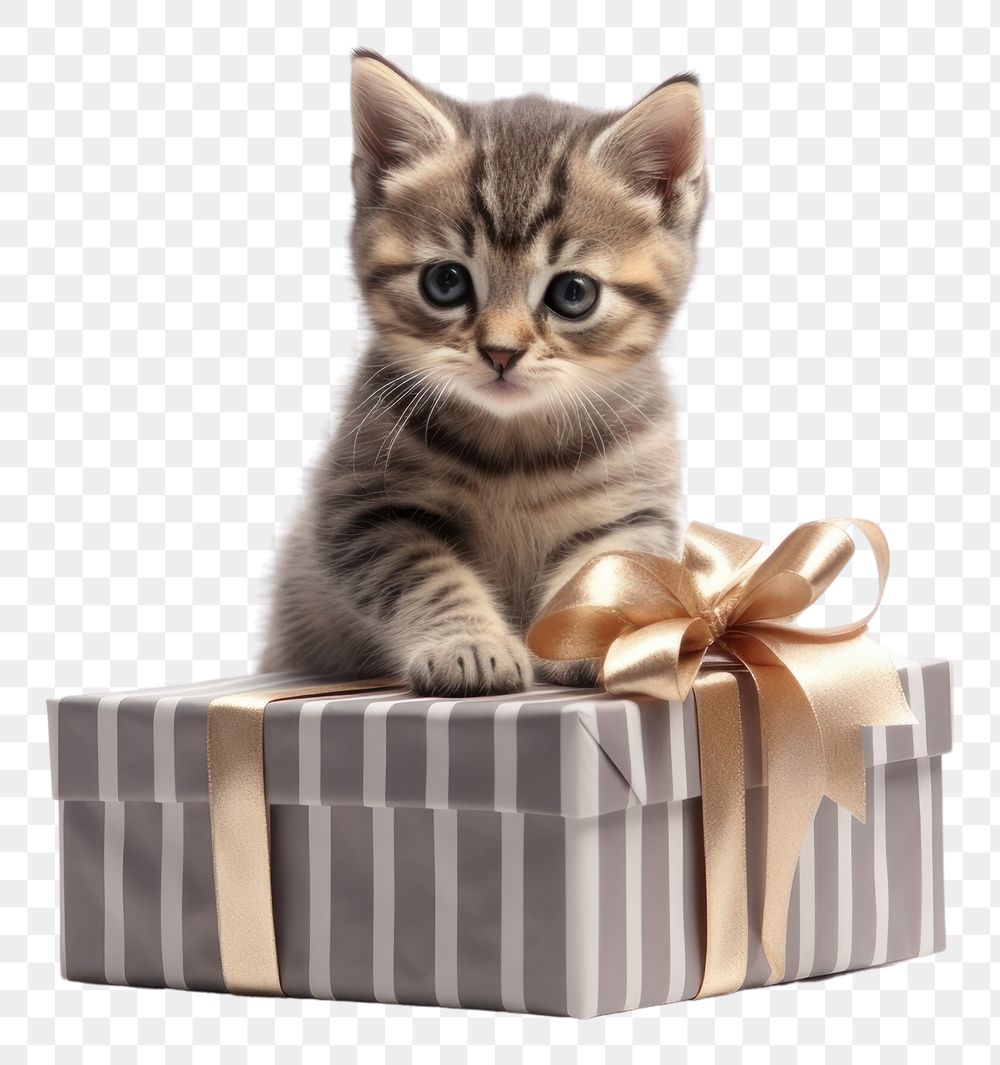 PNG Mammal animal kitten gift. | Free PNG - rawpixel