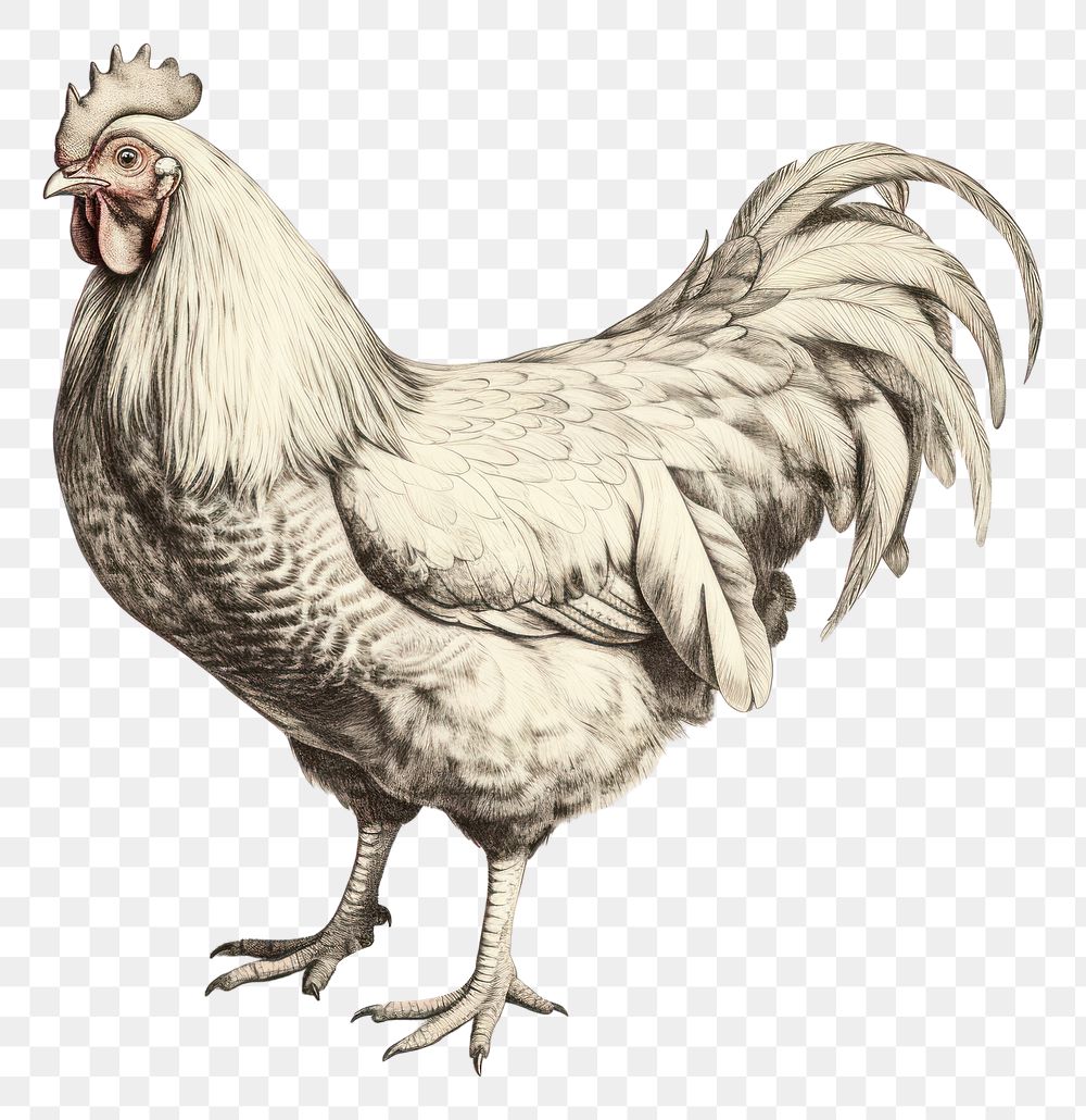 PNG Chicken poultry drawing animal. | Free PNG - rawpixel