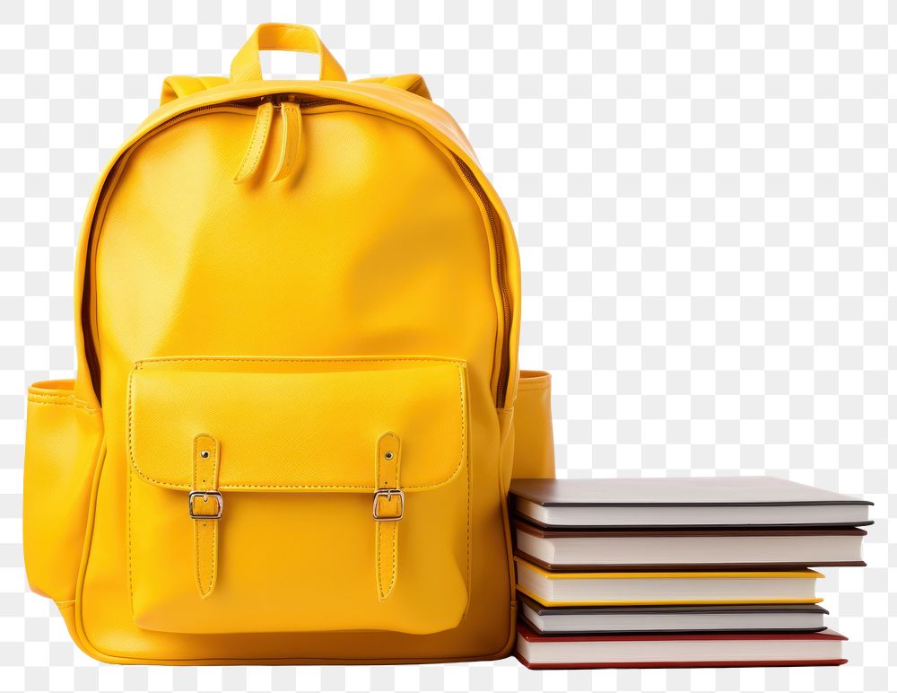PNG Bag backpack school yellow. | Premium PNG - rawpixel