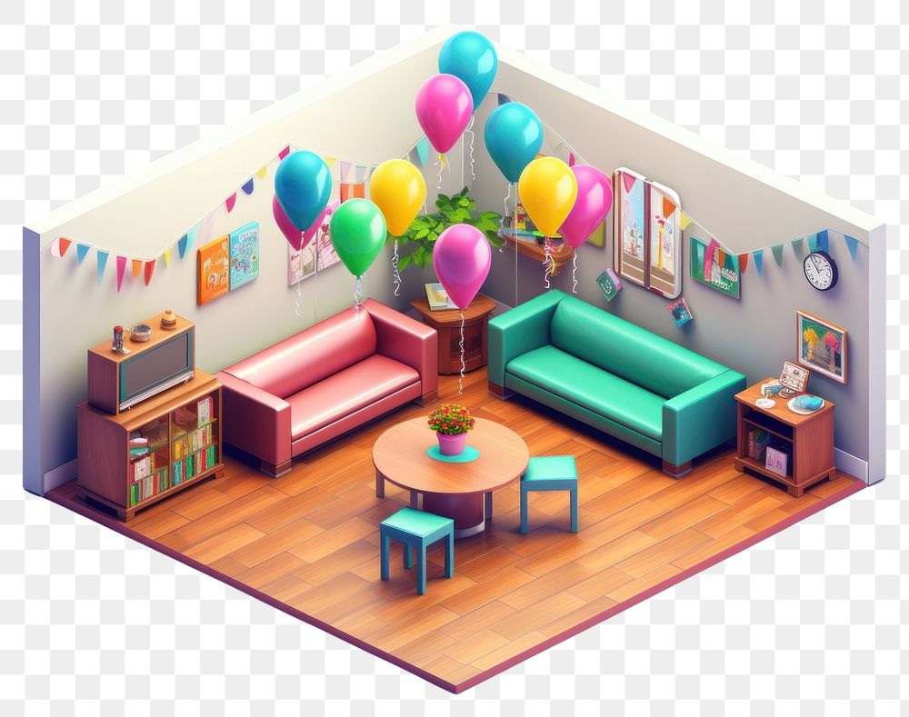 PNG Room architecture furniture balloon. | Free PNG - rawpixel