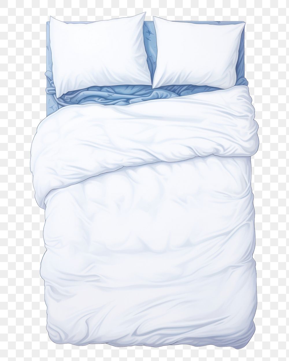 PNG Bed furniture blanket drawing. | Free PNG - rawpixel