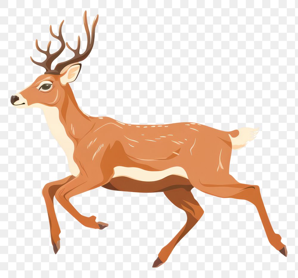 PNG Deer running wildlife animal | Premium PNG - rawpixel