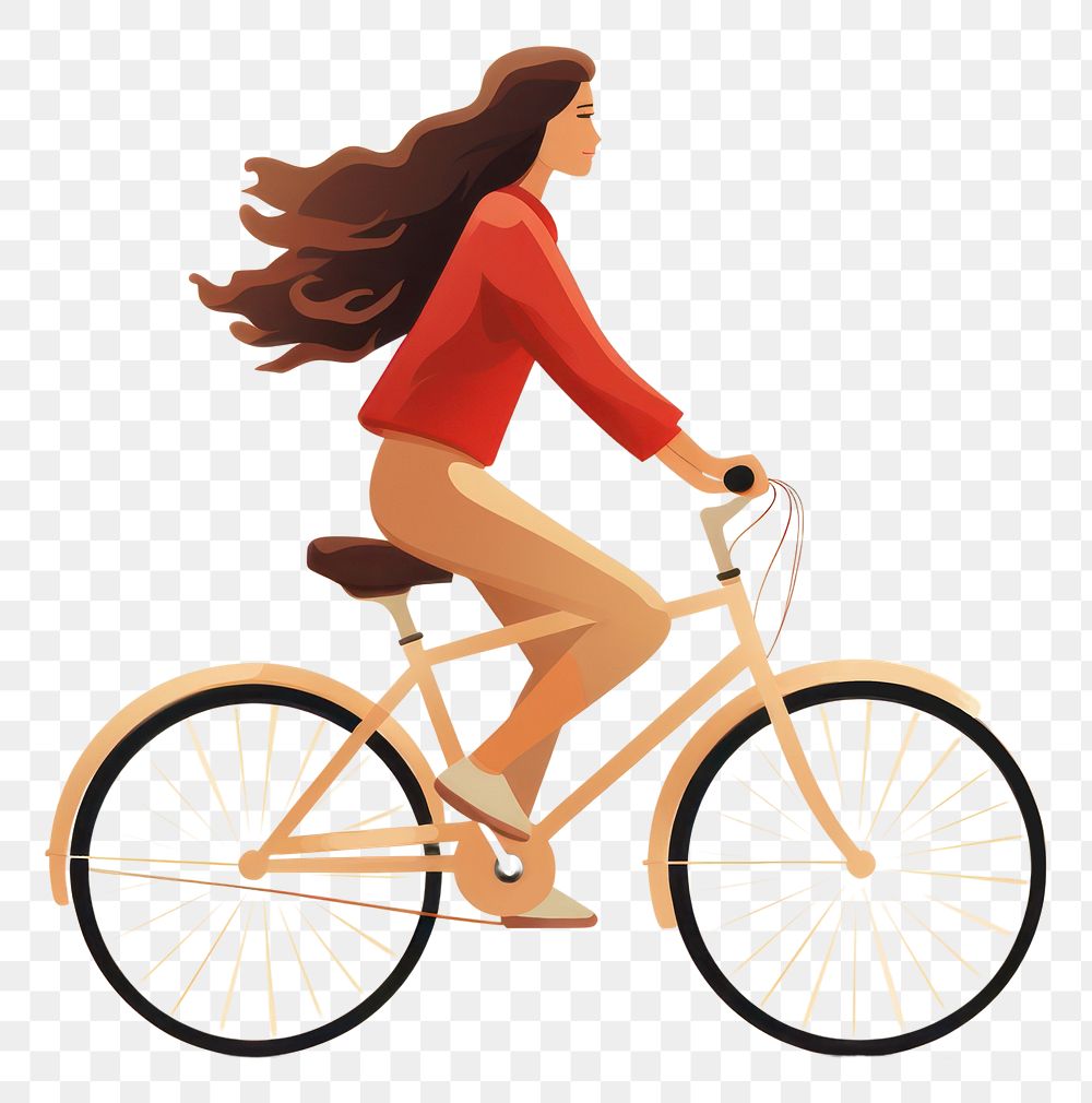 PNG Young girl biking bicycle | Premium PNG - rawpixel
