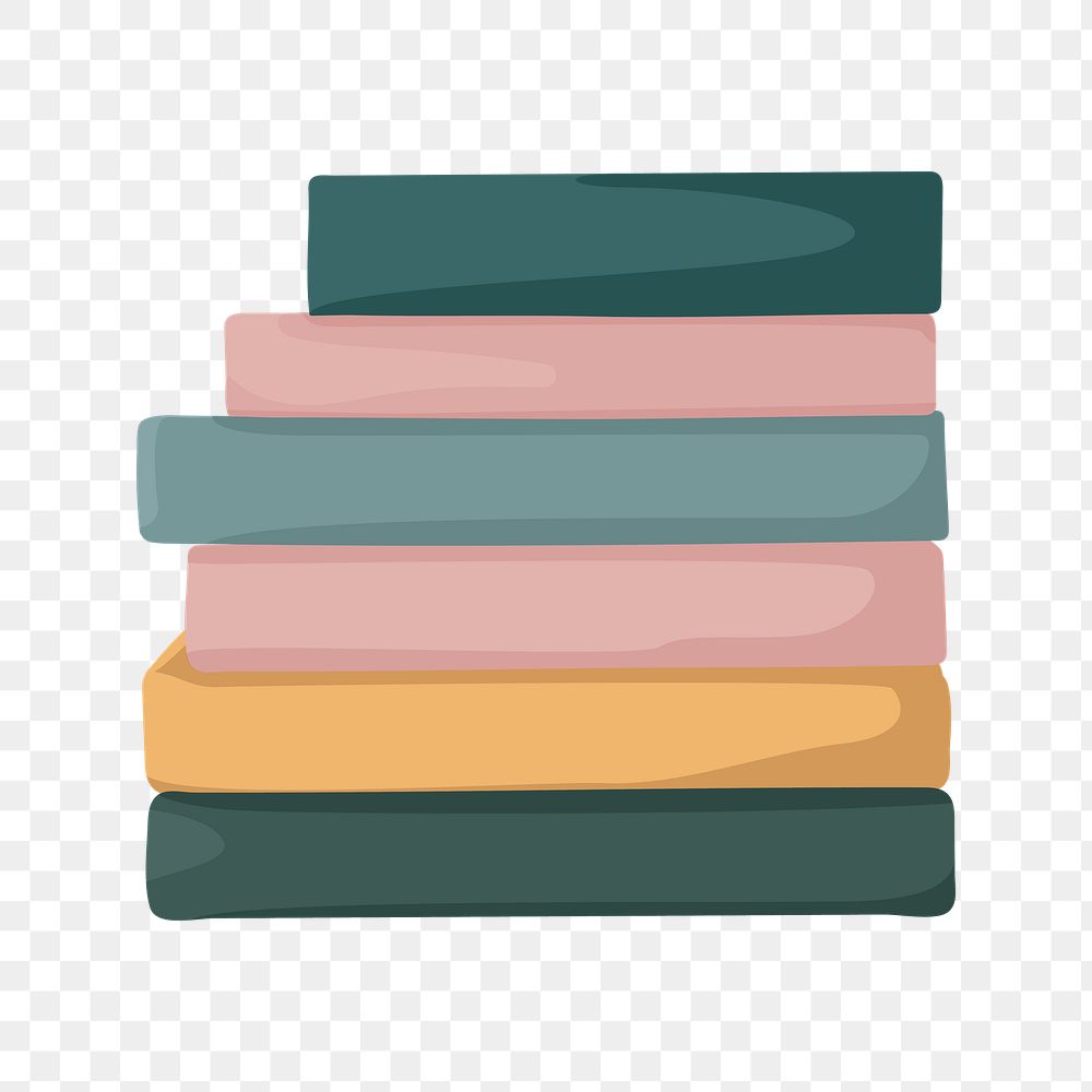 Book stack png, aesthetic illustration, | Premium PNG - rawpixel