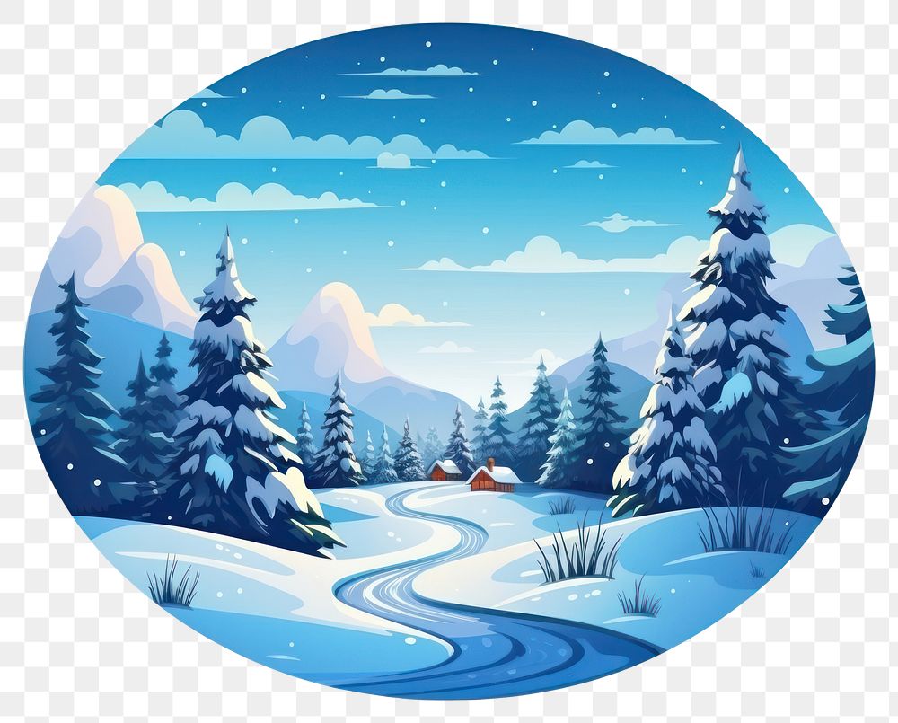 PNG Winter circle icon cartoon | Free PNG - rawpixel