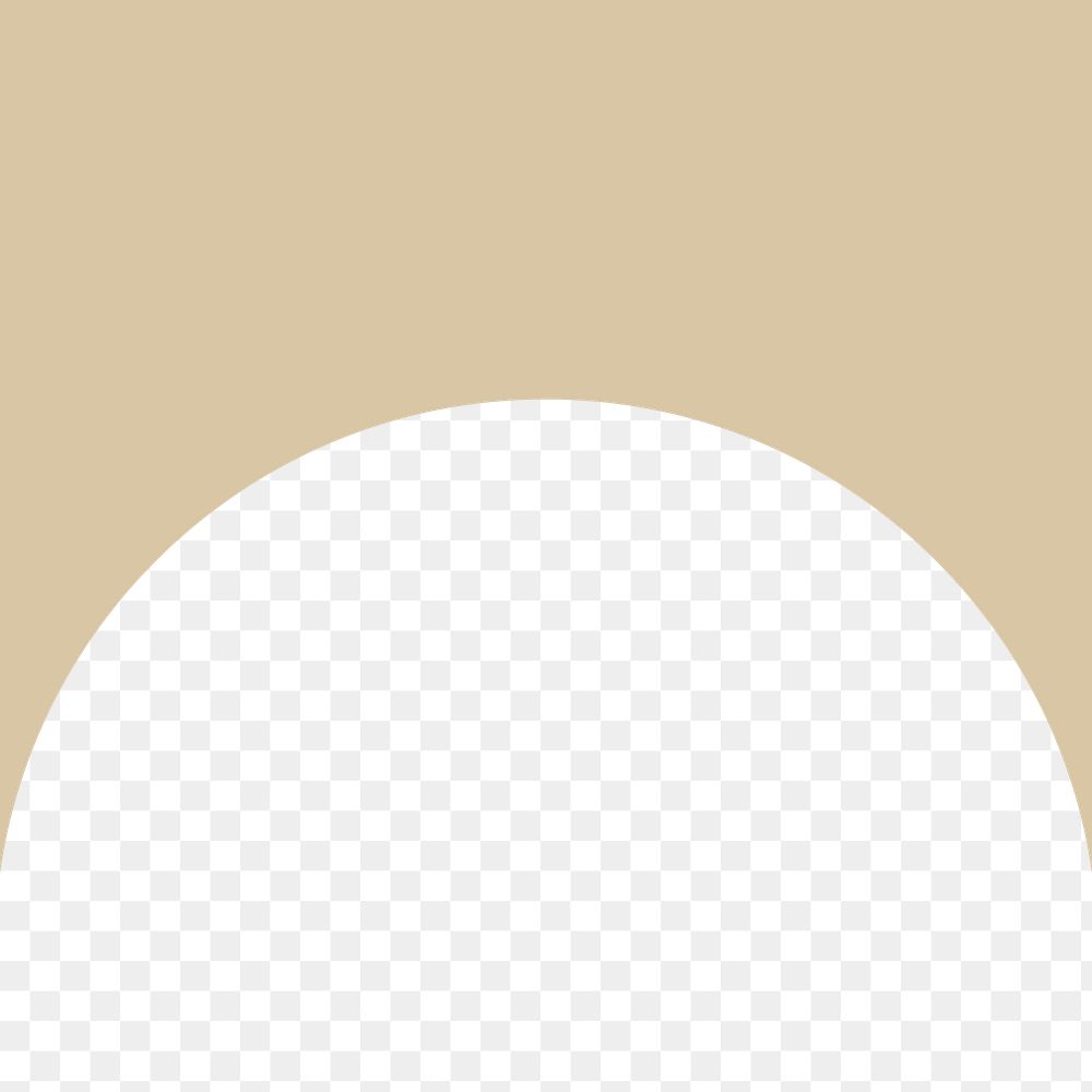 Semicircle frame png beige sticker | Premium PNG - rawpixel