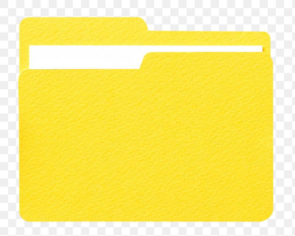 Yellow document folder png sticker, | Premium PNG - rawpixel