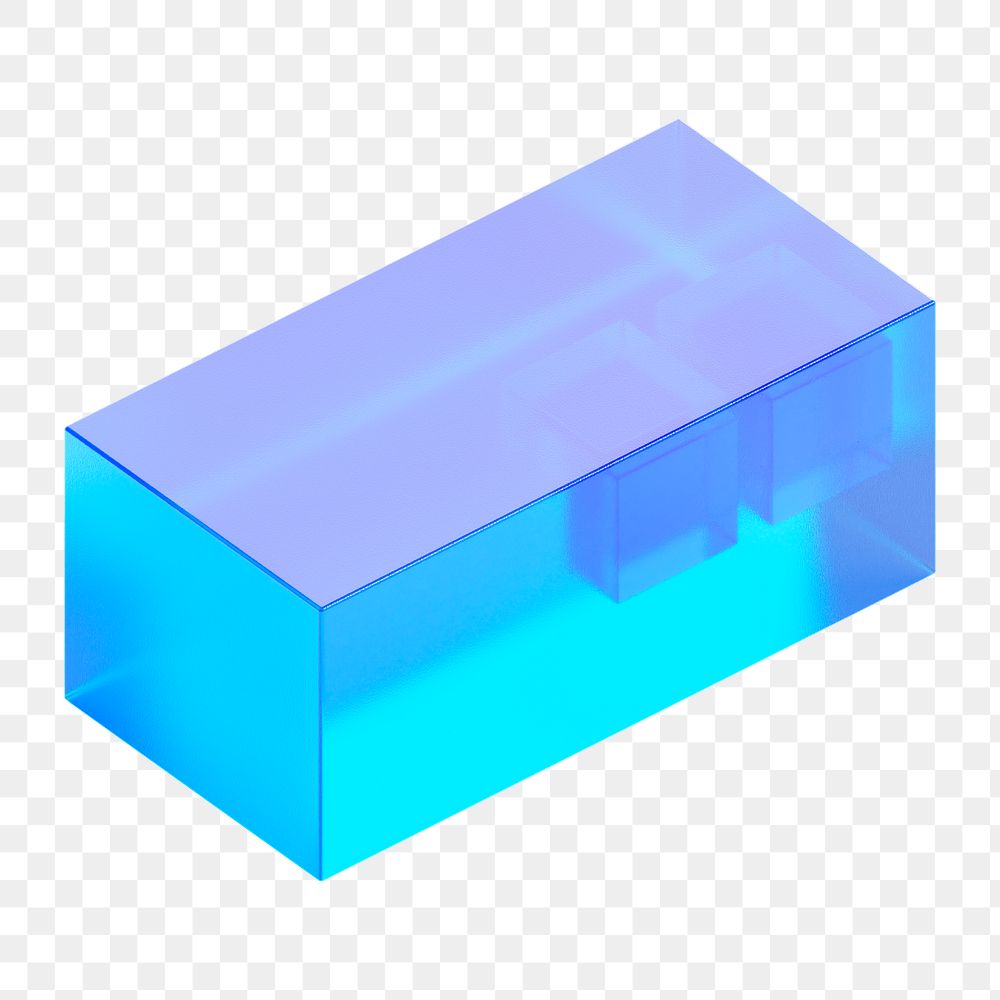 PNG blue rectangular prism, 3D | Premium PNG - rawpixel