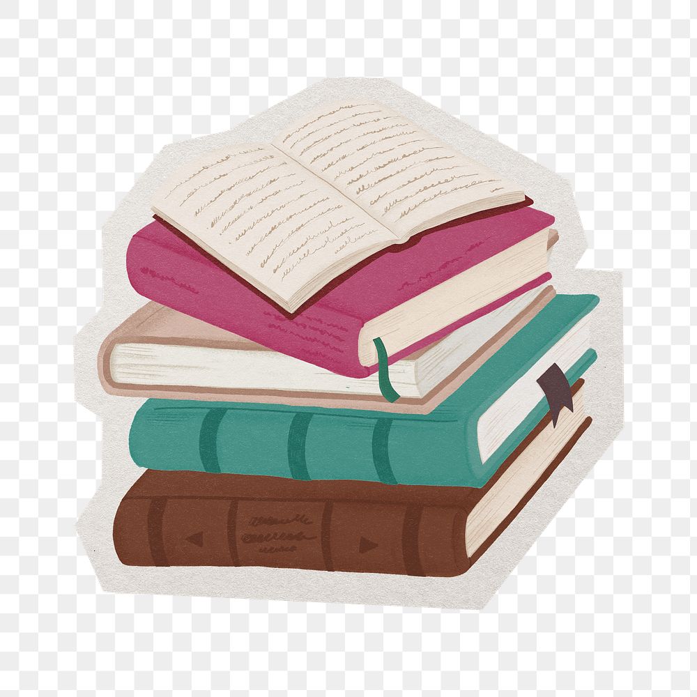 Book stack png education sticker | Premium PNG - rawpixel