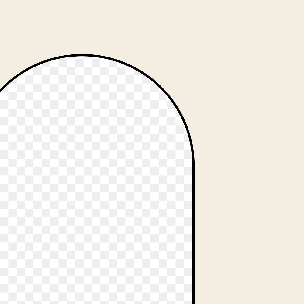 Beige arch shape png frame, | Premium PNG - rawpixel