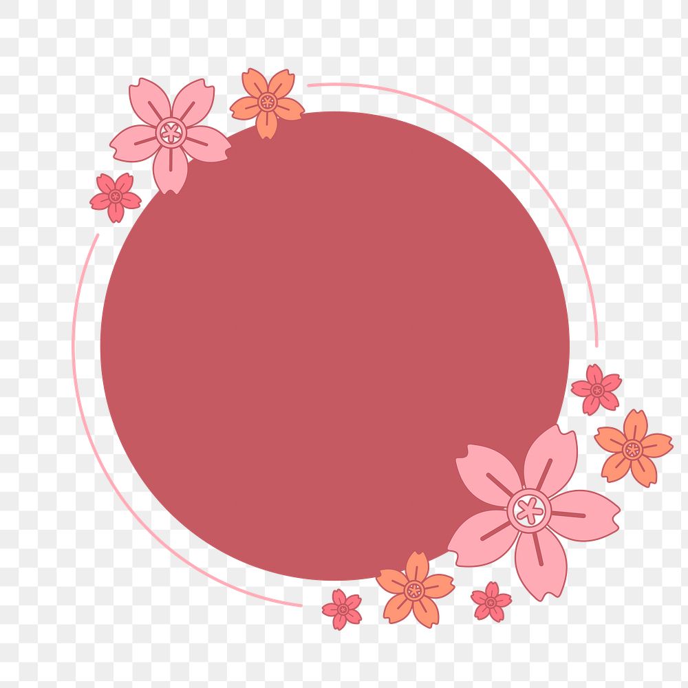 Pink flower png badge, transparent | Premium PNG - rawpixel
