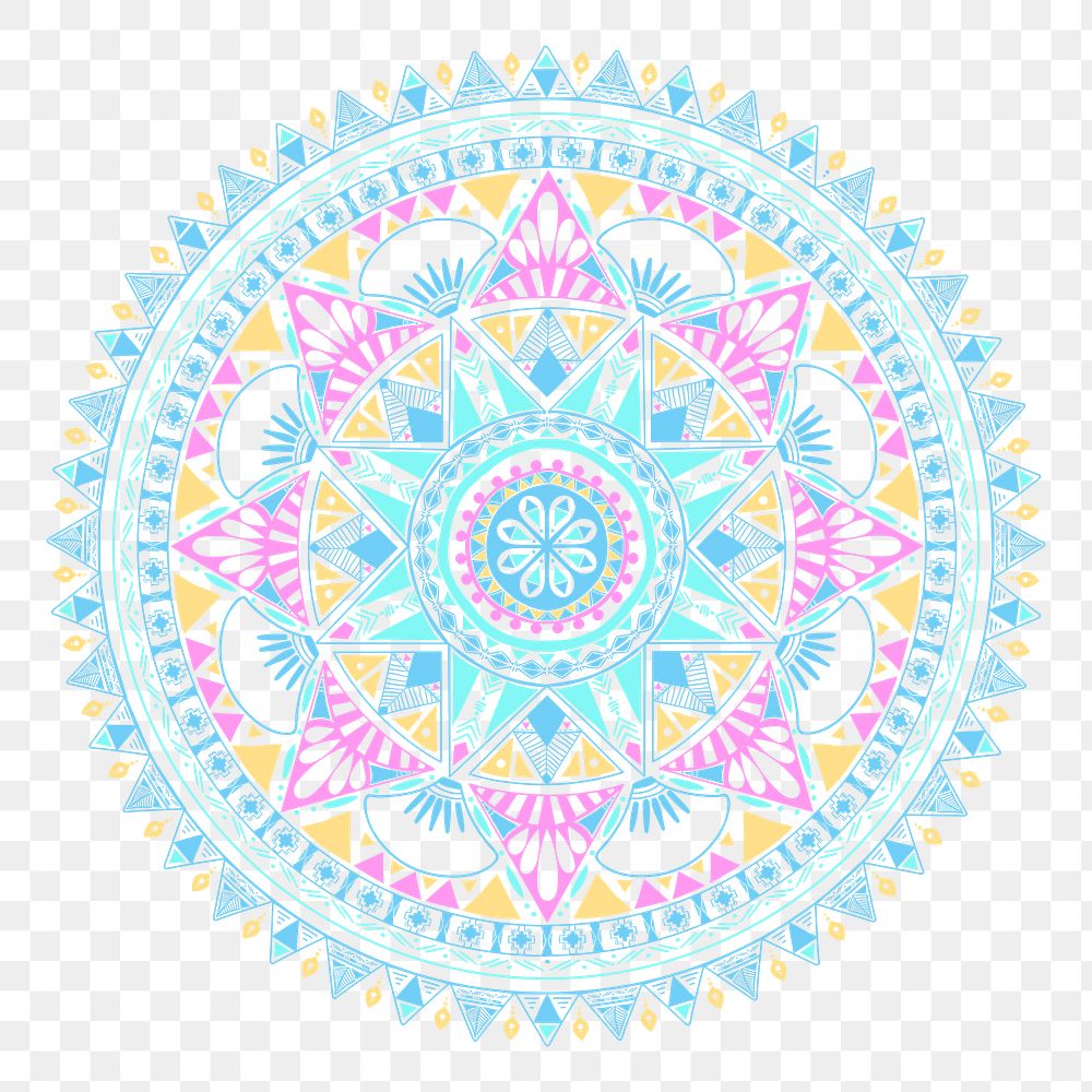 Png vibrant boho mandala design | Premium PNG - rawpixel