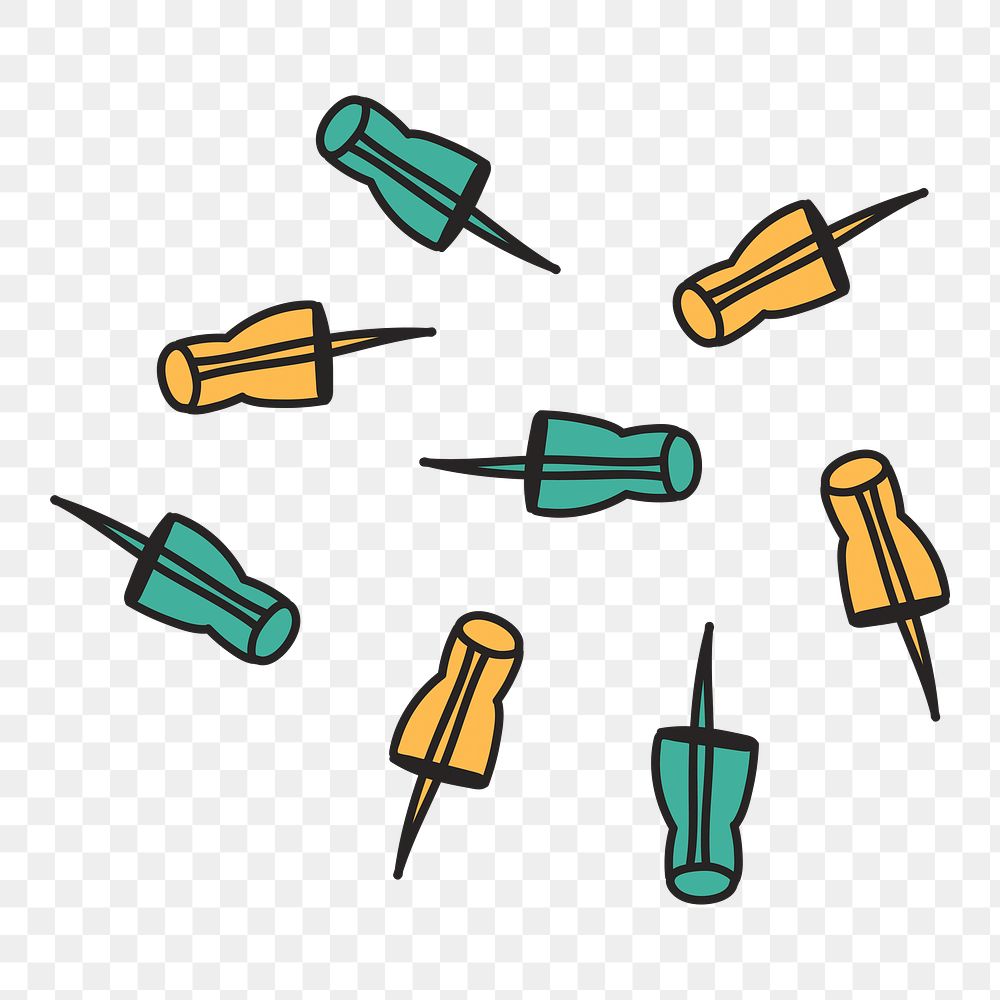 Pin doodle png element, transparent | Premium PNG - rawpixel