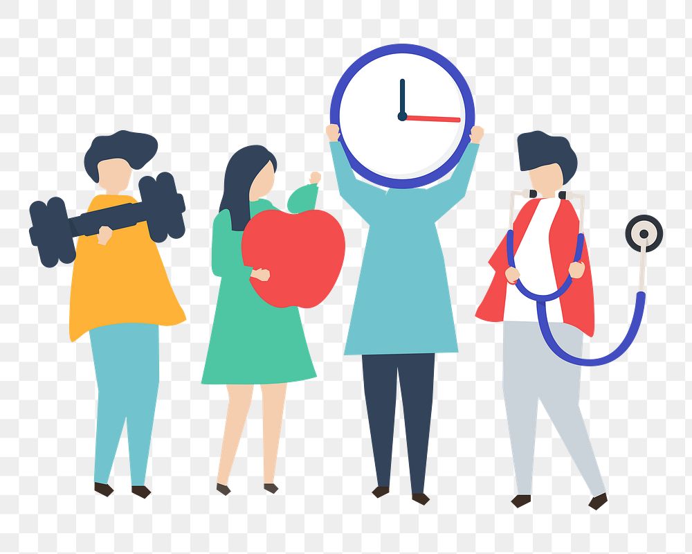 Healthy lifestyle png illustration, transparent | Premium PNG - rawpixel