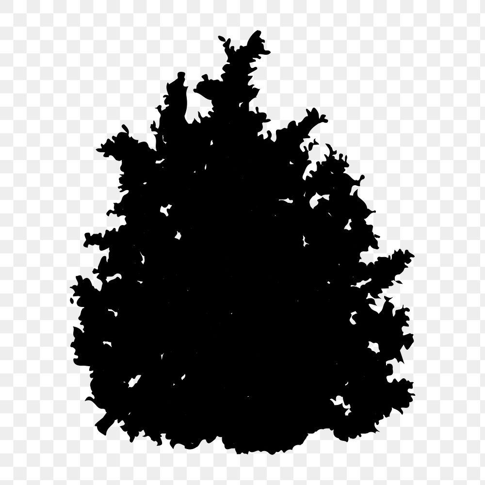Png realistic bush silhouette, transparent | Premium PNG - rawpixel