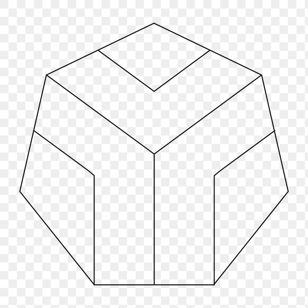 Png linear heptagon geometric element | Premium PNG - rawpixel