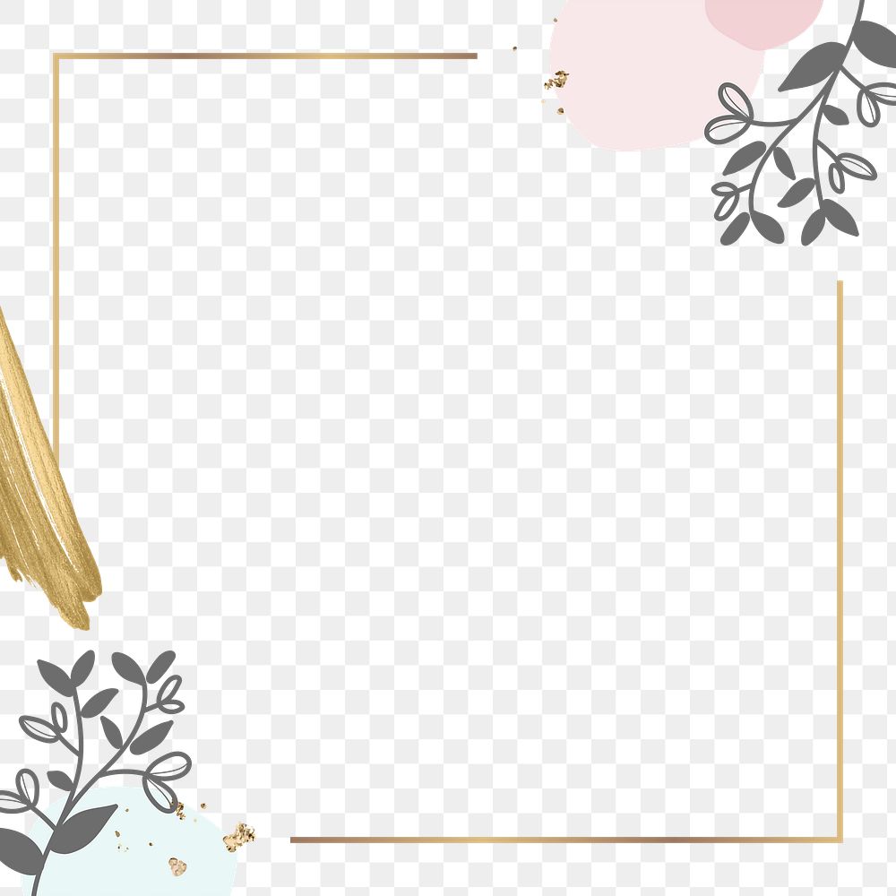 Png cute botanical frame, transparent | Premium PNG - rawpixel