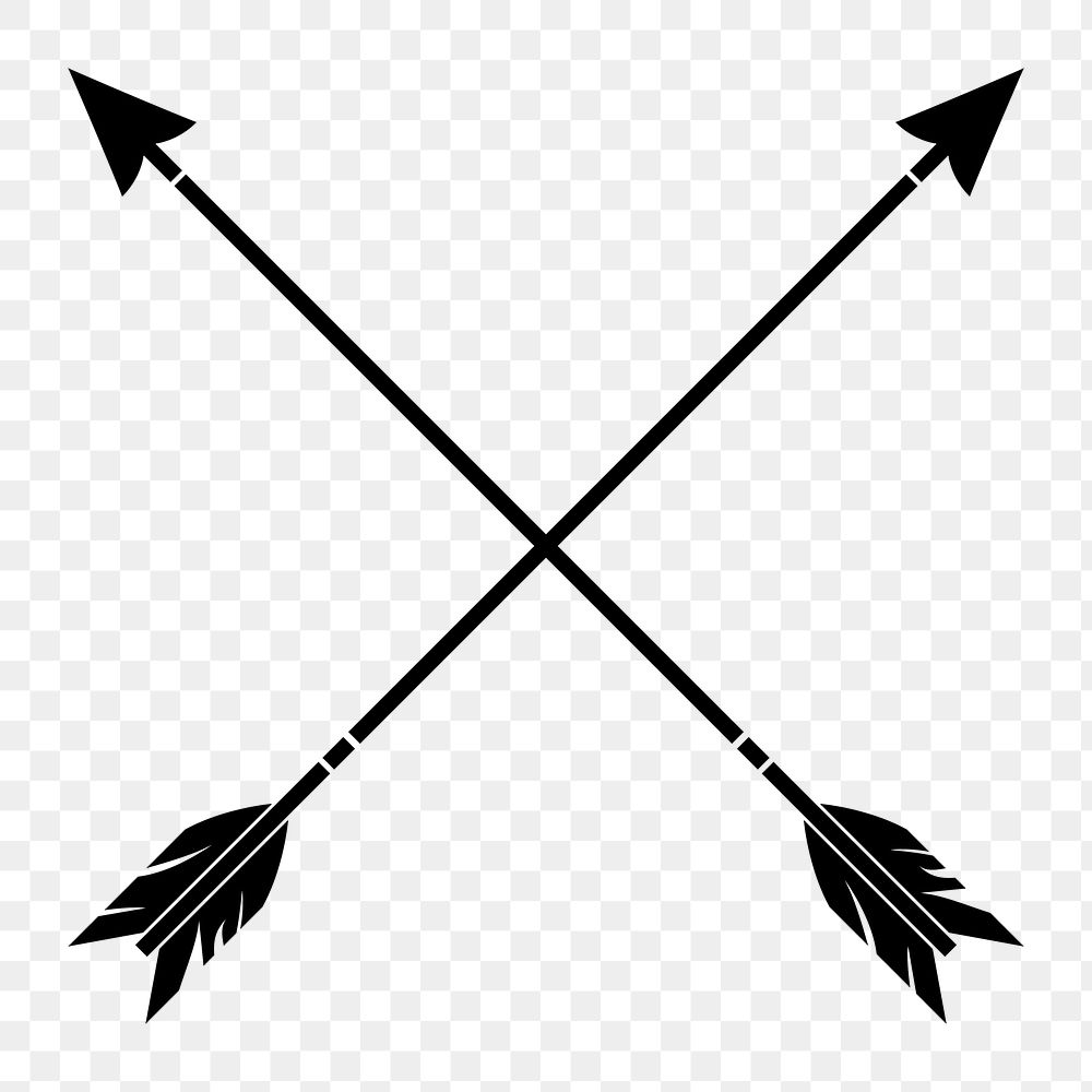 Png stylish crossed arrows element, | Premium PNG - rawpixel