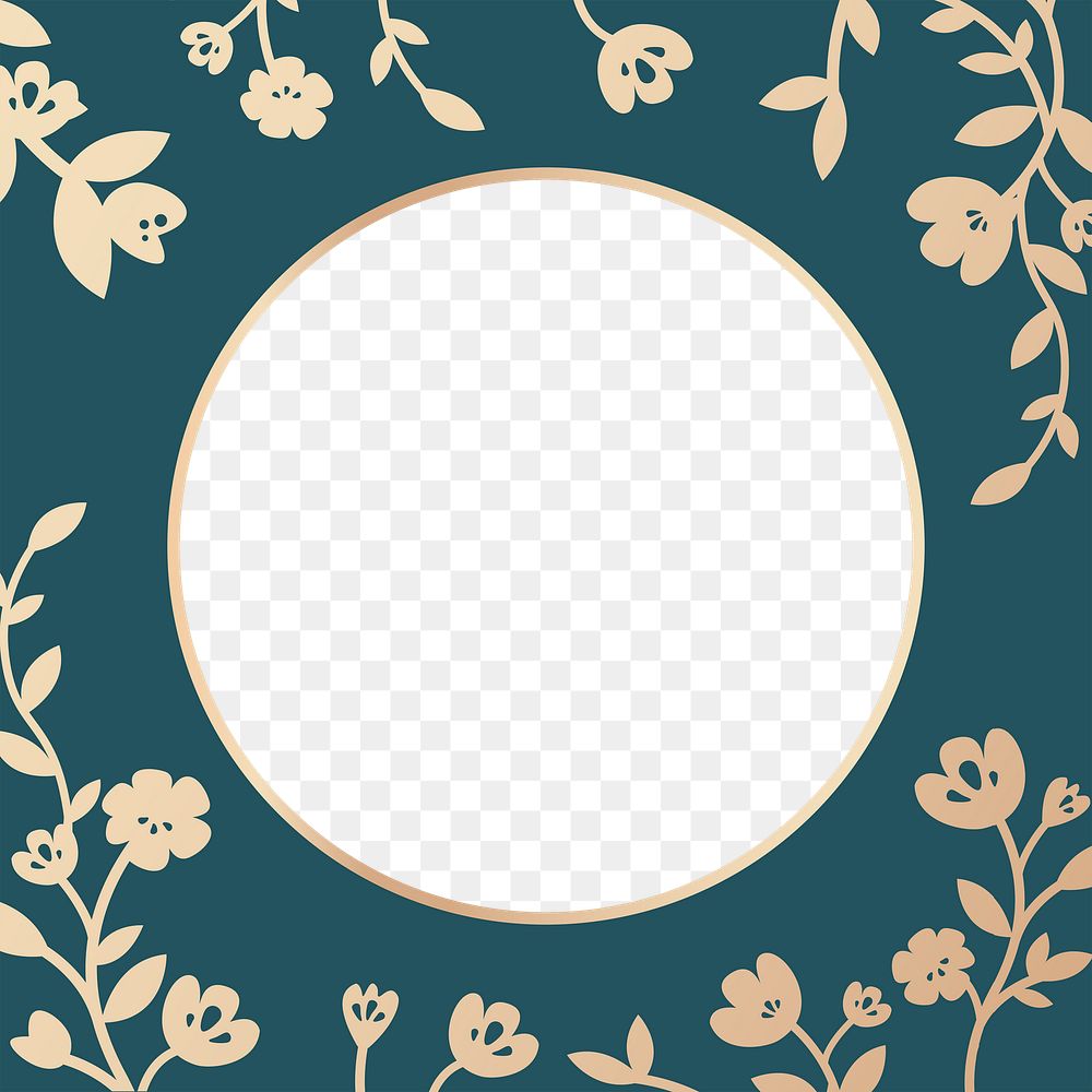 Green floral png frame, transparent | Premium PNG - rawpixel