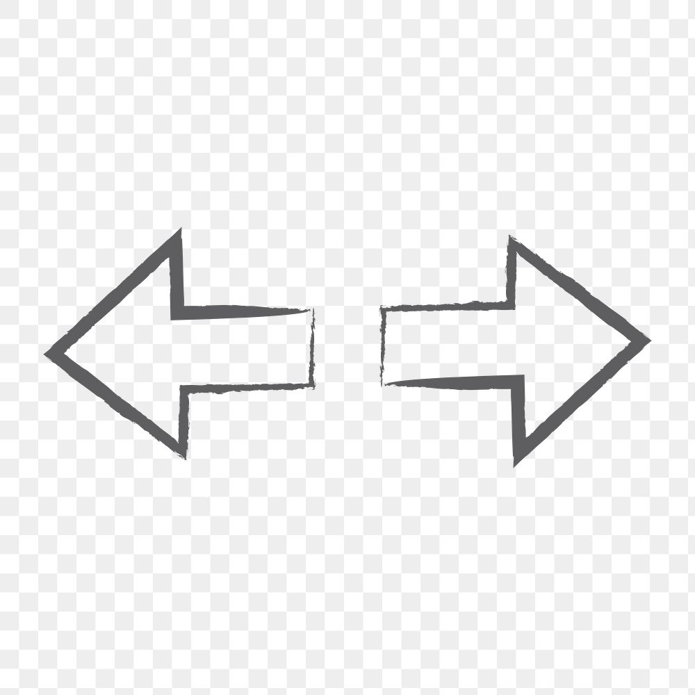 Png outline side arrows design | Premium PNG - rawpixel