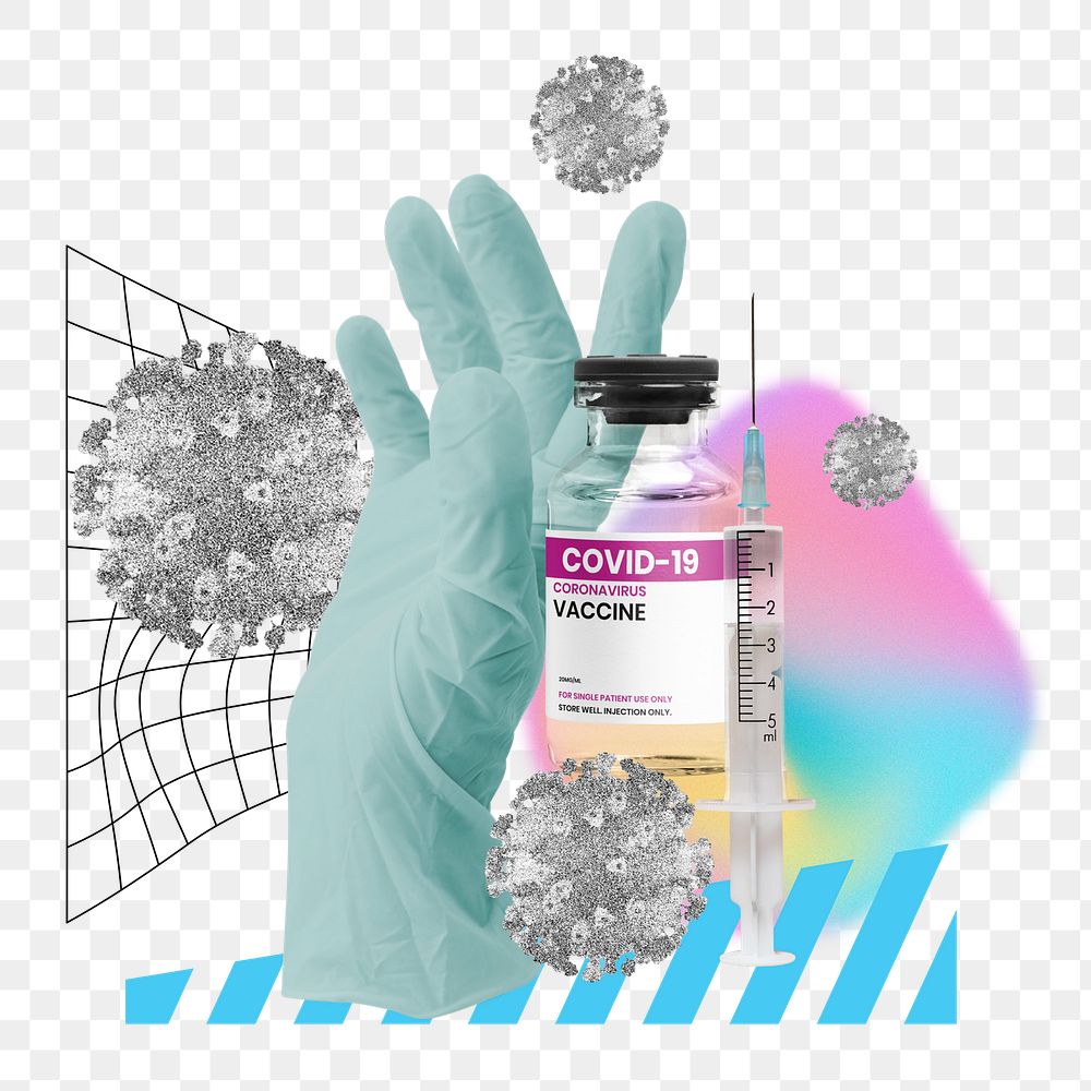 COVID-19 vaccine png, healthcare remix, | Premium PNG - rawpixel