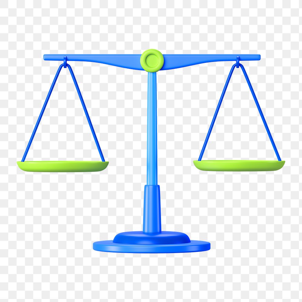 Blue justice scale png 3D | Premium PNG - rawpixel