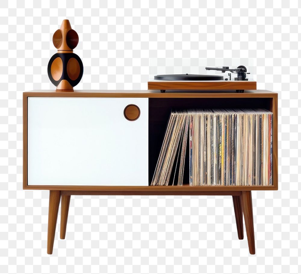 PNG Retro vinyl storage cabinet | Free PNG - rawpixel