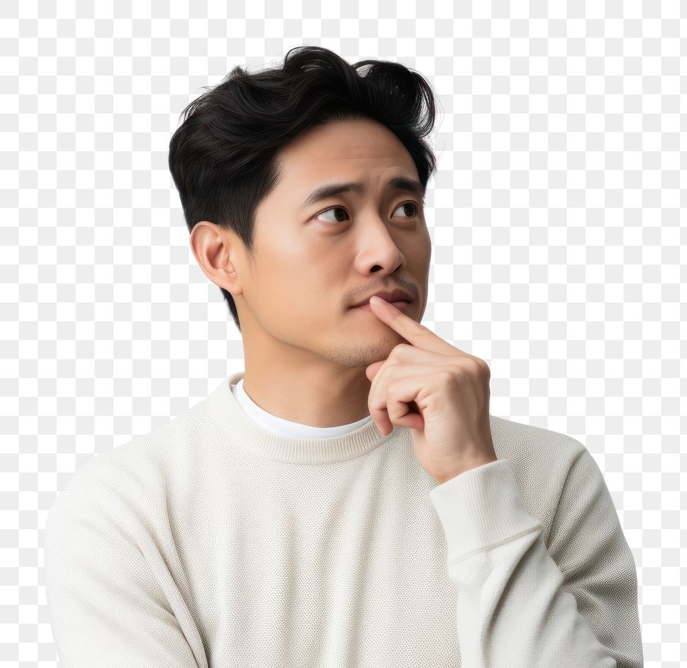 PNG Thinking face portrait photo | Premium PNG - rawpixel