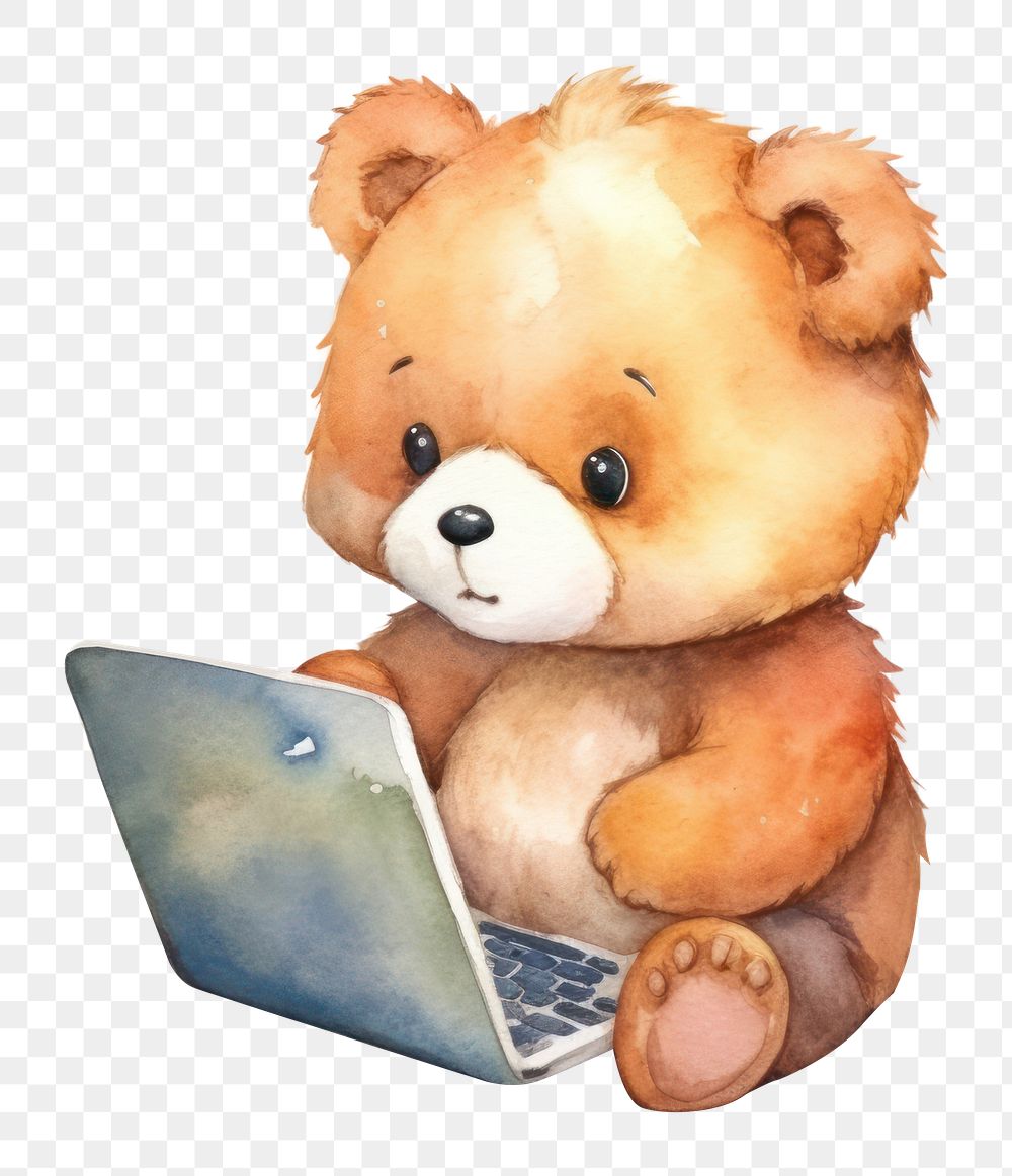 Bear Working On Laptop Images | Free Photos, PNG Stickers, Wallpapers ...