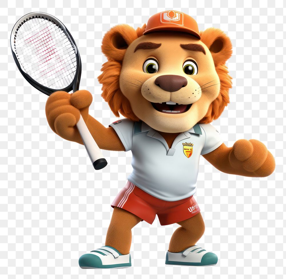 PNG Lion tennis racket cartoon | Free PNG - rawpixel