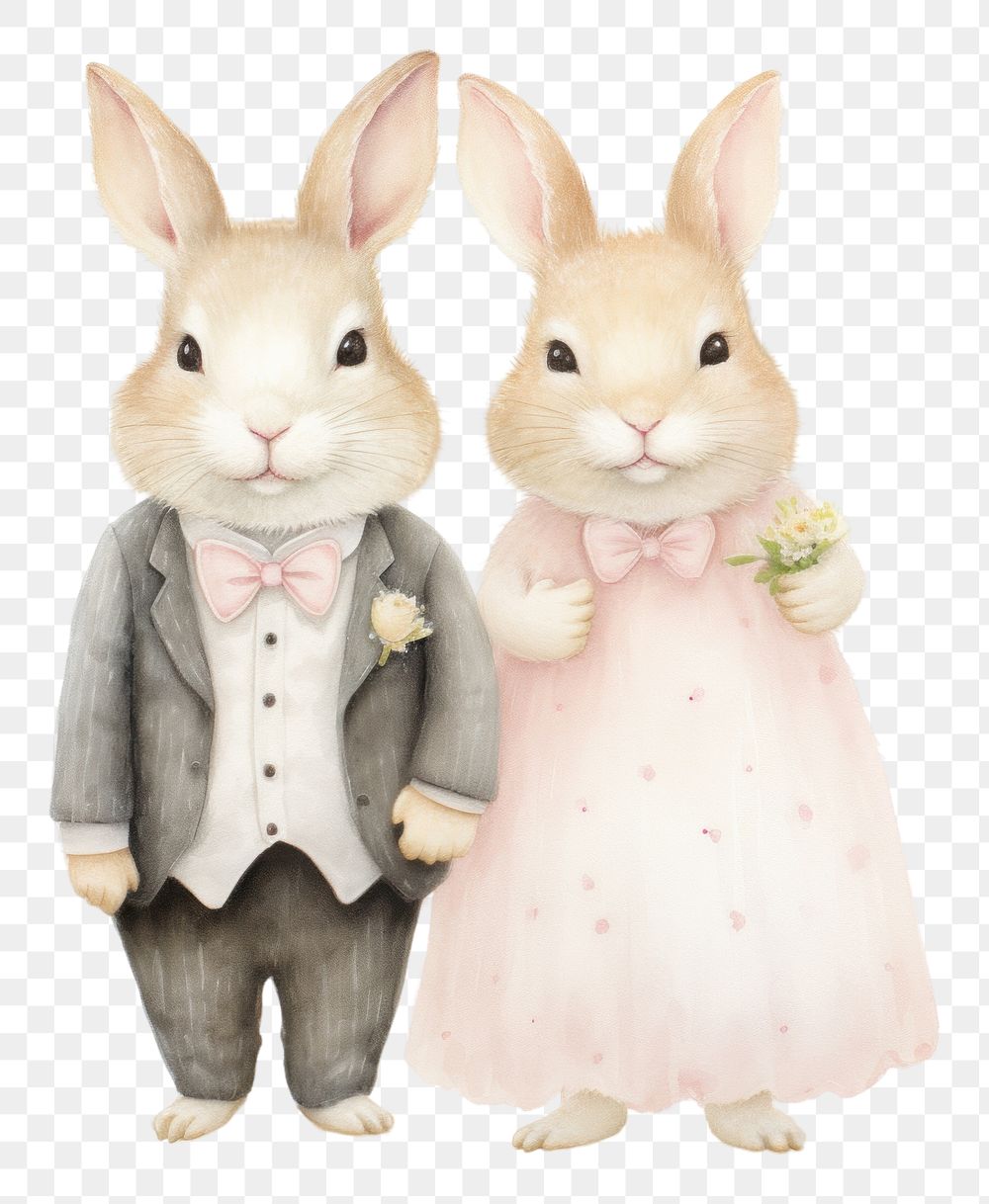 PNG Couple rabbit costumes wedding | Premium PNG - rawpixel