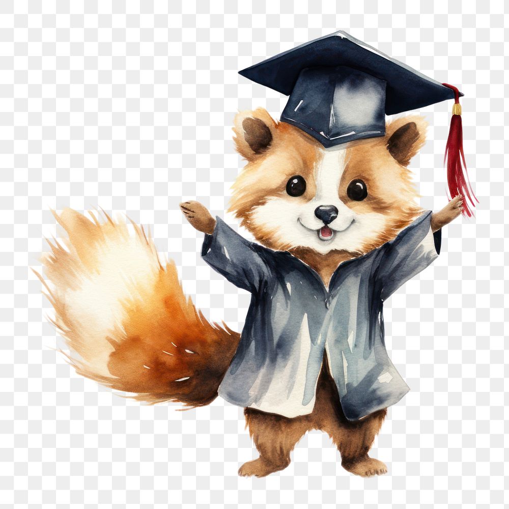 PNG Graduation animal mammal cute. | Premium PNG - rawpixel