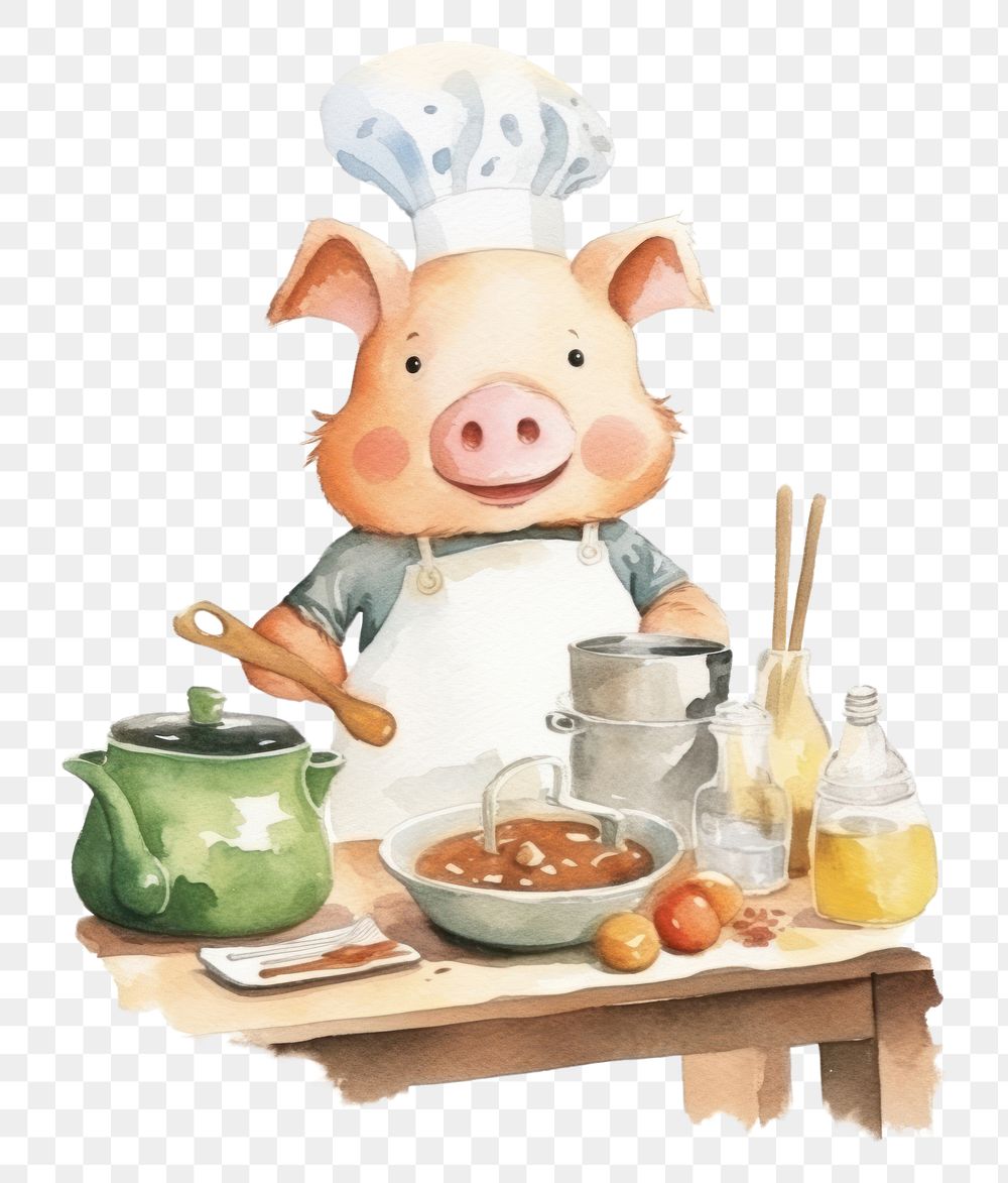 PNG Characters pig cooking cartoon | Free PNG - rawpixel