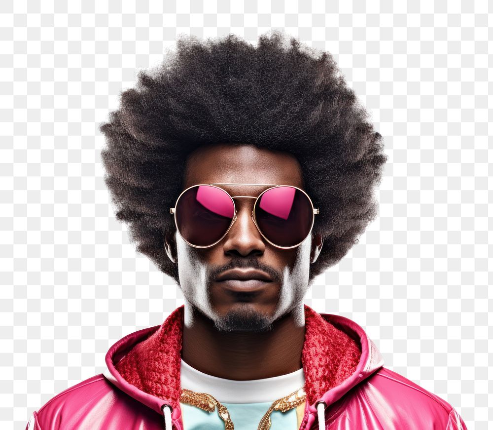 PNG Afro man sunglasses portrait | Free PNG - rawpixel