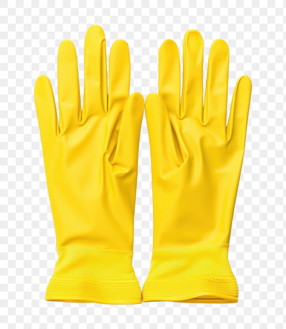 PNG Rubber gloves yellow white | Premium PNG - rawpixel