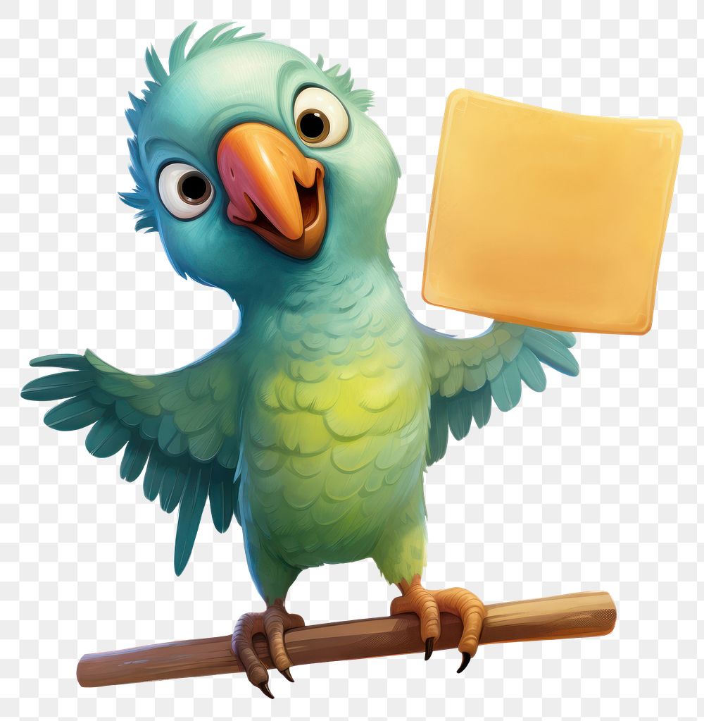PNG Parrot holding sign animal | Premium PNG - rawpixel