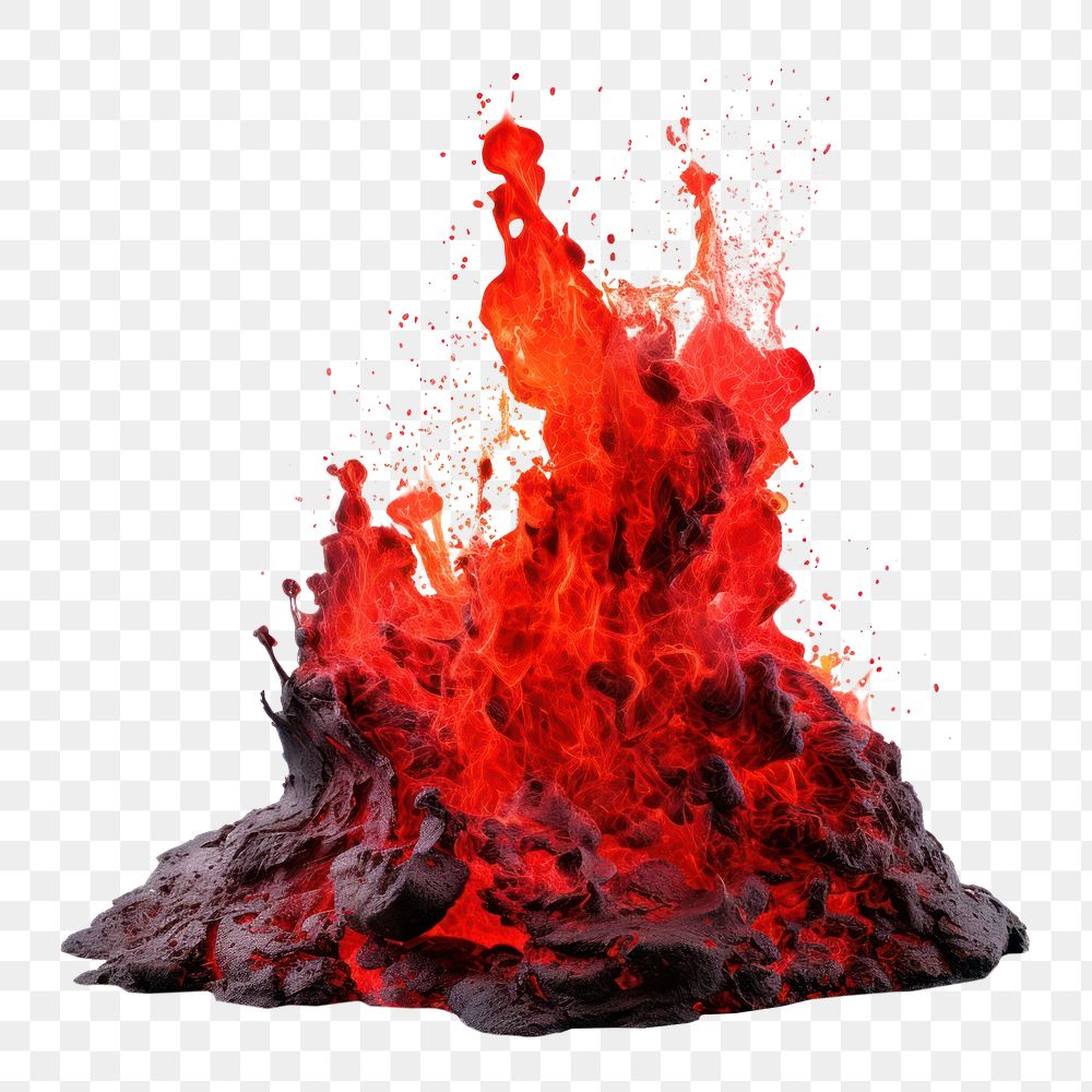 PNG Lava spurting splashing volcano | Free PNG - rawpixel