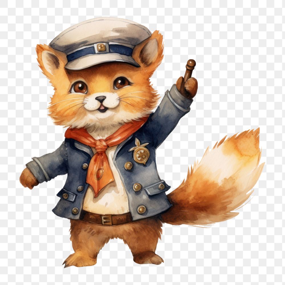 PNG Fox Ship captain cartoon | Free PNG - rawpixel