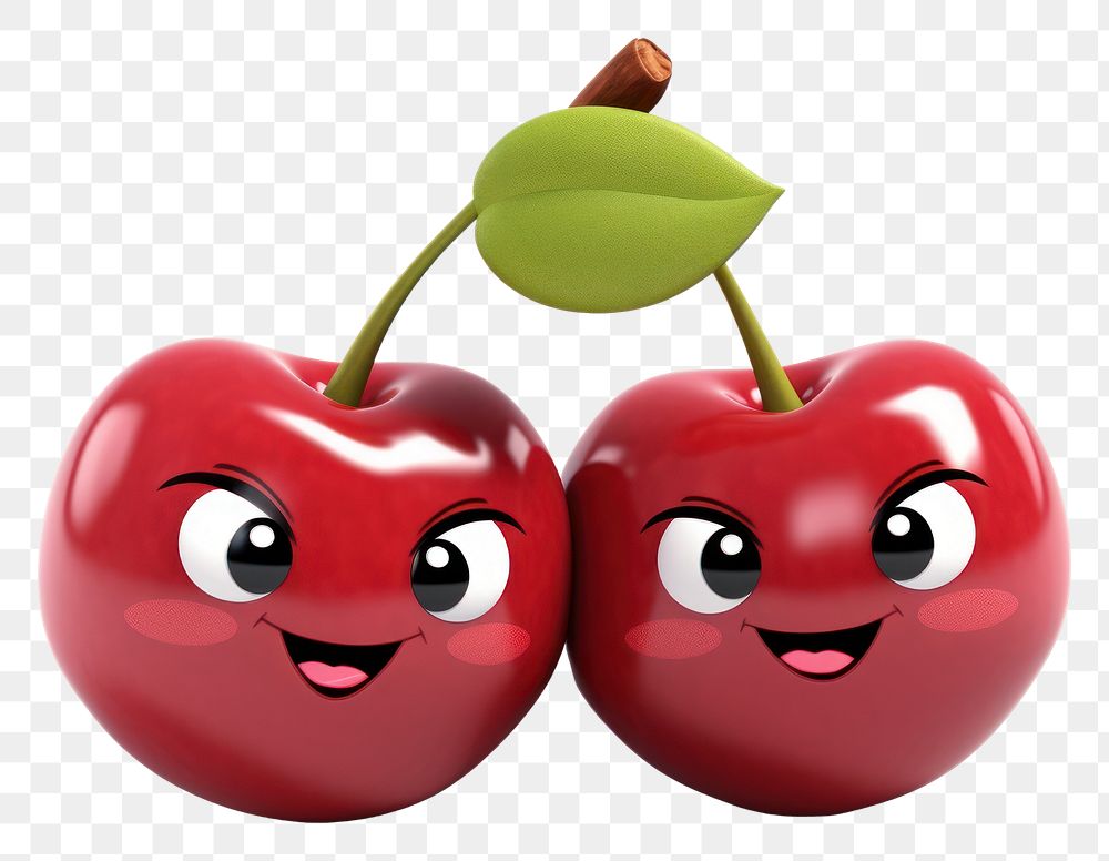 PNG Couple cherry cartoon fruit | Free PNG - rawpixel
