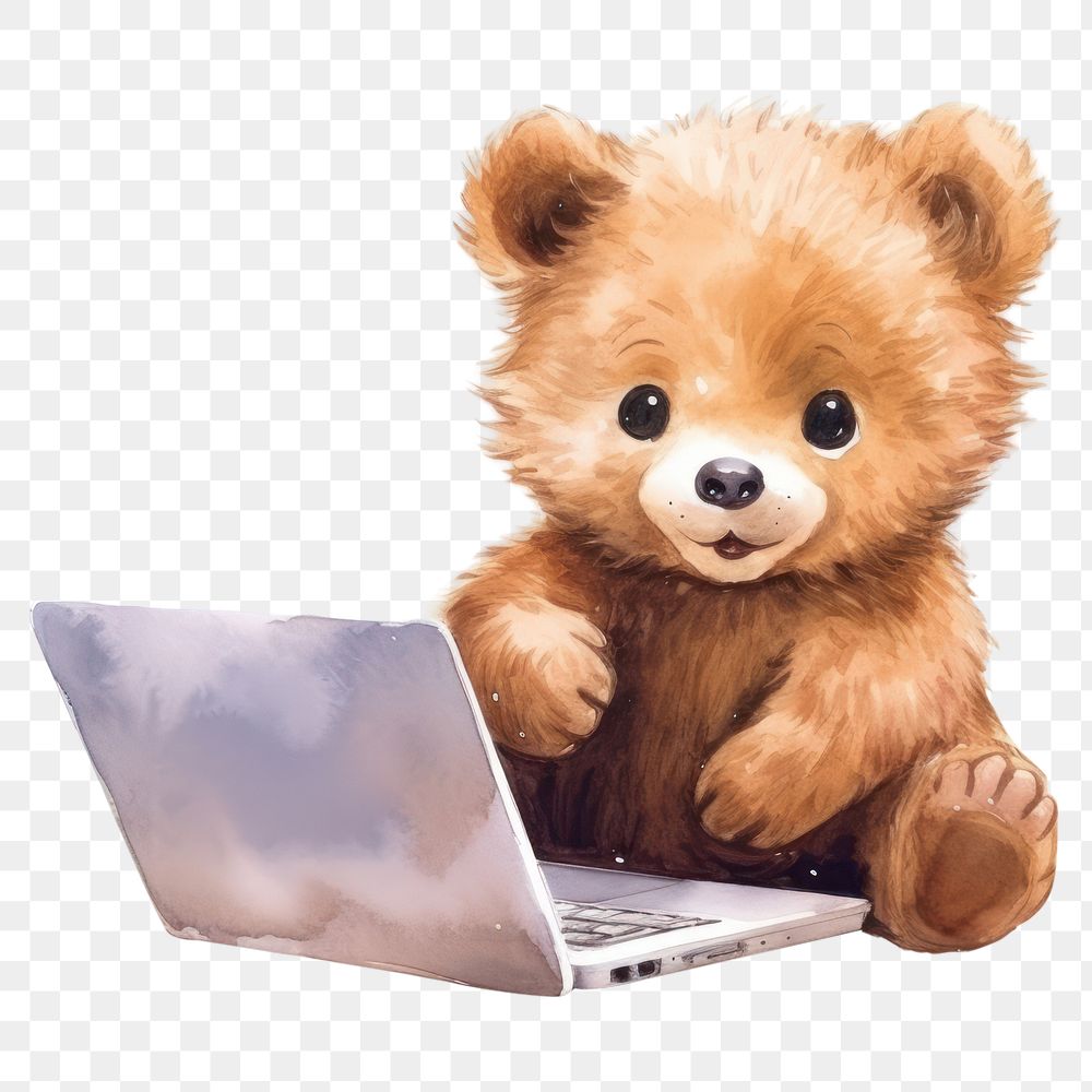 PNG Laptop computer sitting mammal | Free PNG - rawpixel