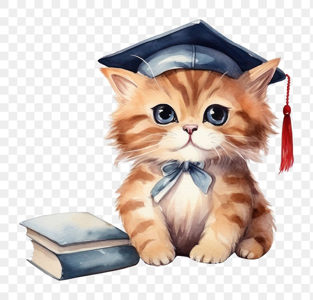 PNG Baby cat student animal | Premium PNG - rawpixel