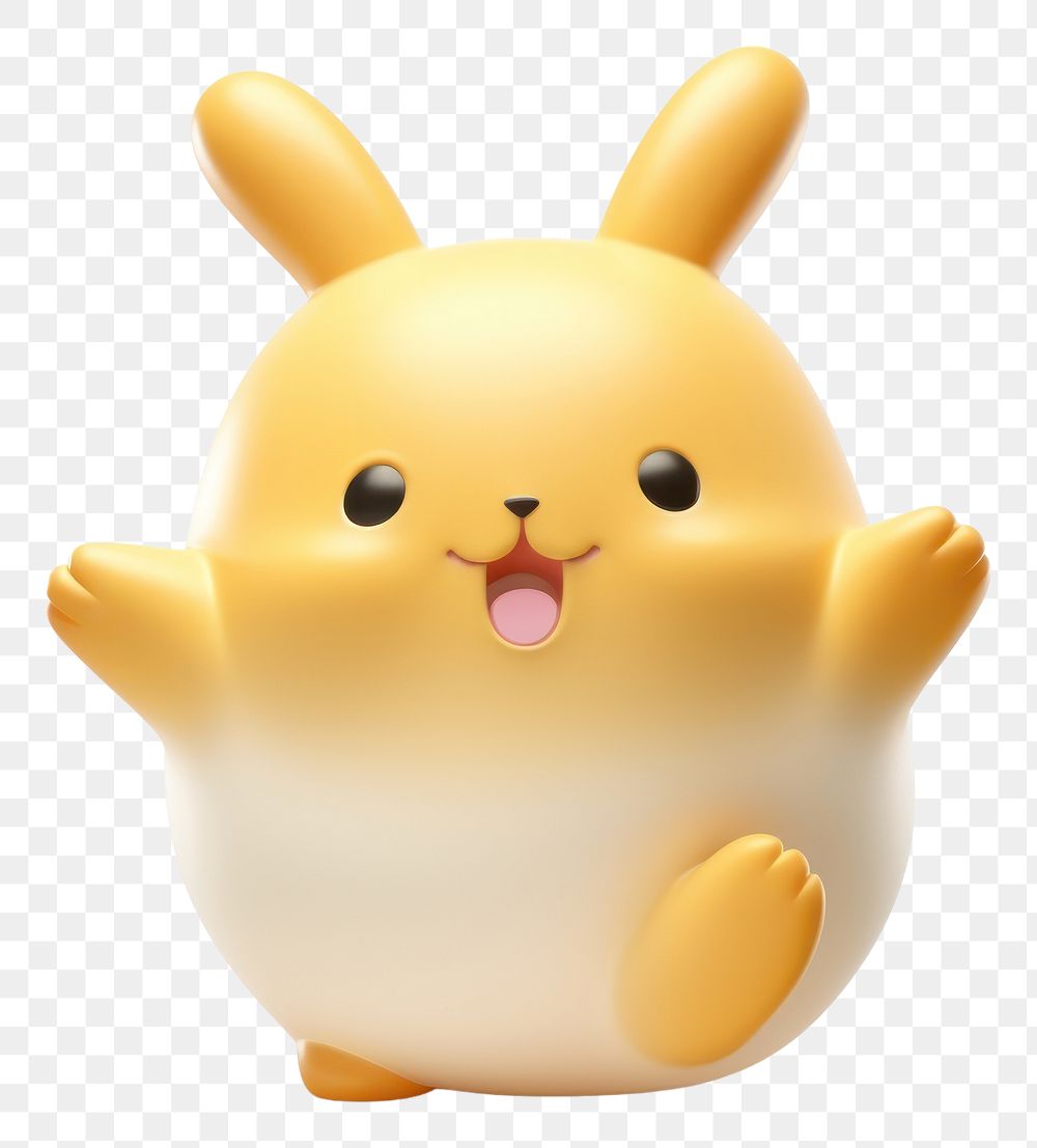 PNG Fat kawaii jumping bunny | Premium PNG - rawpixel