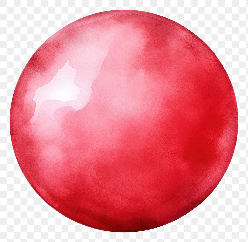 PNG Red watercolor ball sphere | Premium PNG - rawpixel