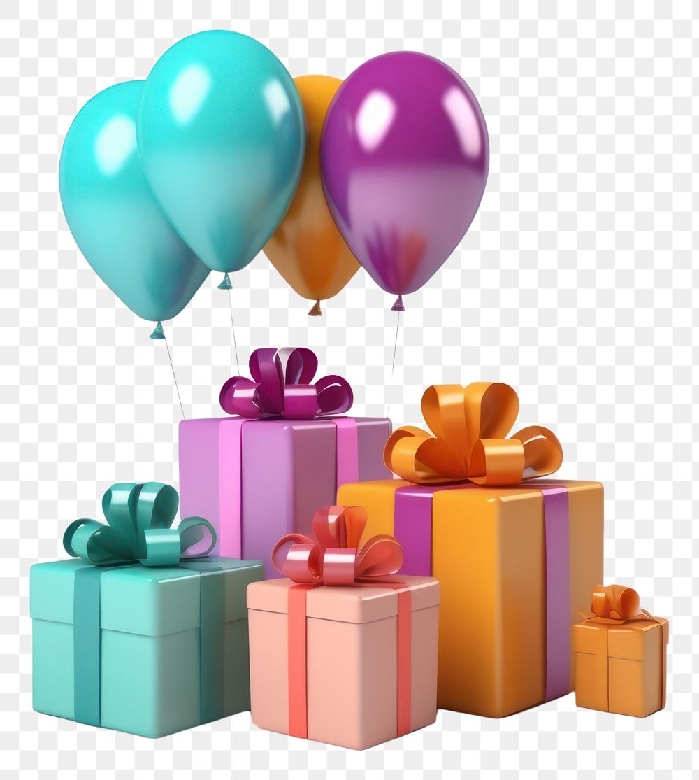 PNG Balloon birthday box anniversary. | Premium PNG - rawpixel