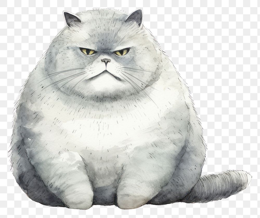 PNG Chubby cat sketch drawing | Premium PNG - rawpixel
